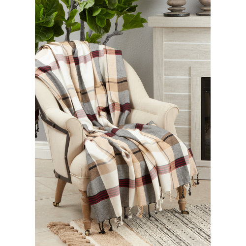 Saro Sevan Woven Throw Blanket | Wayfair